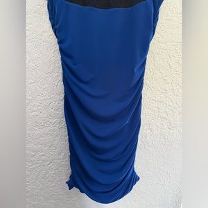 Sweet Storm | Dresses | Fitted Blue With Black Lace Back Dress | Poshmark